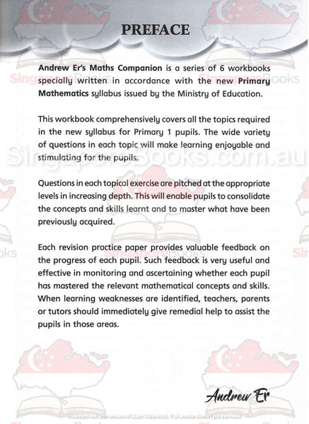 Andrew Er's Maths Companion Primary 1 | Singapore Books